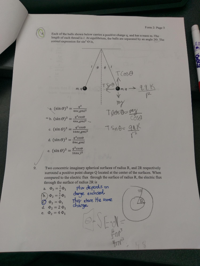 Solved Form 2: Page 3 Each of the balls shown below carries | Chegg.com