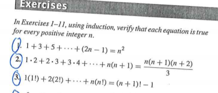 Solved Exercises In Exercises 1-11, using induction, verify | Chegg.com
