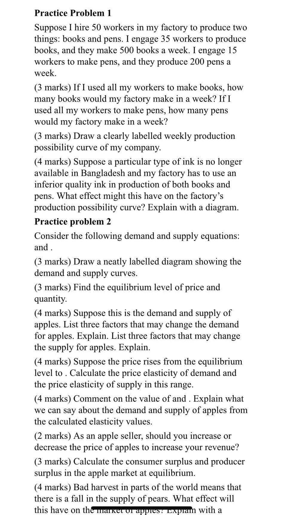 Practice Problem 1 Suppose I hire 50 workers in my | Chegg.com