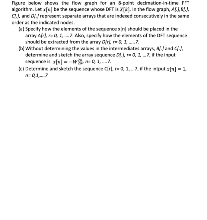 Solved Figure below shows the flow graph for an 8-point | Chegg.com