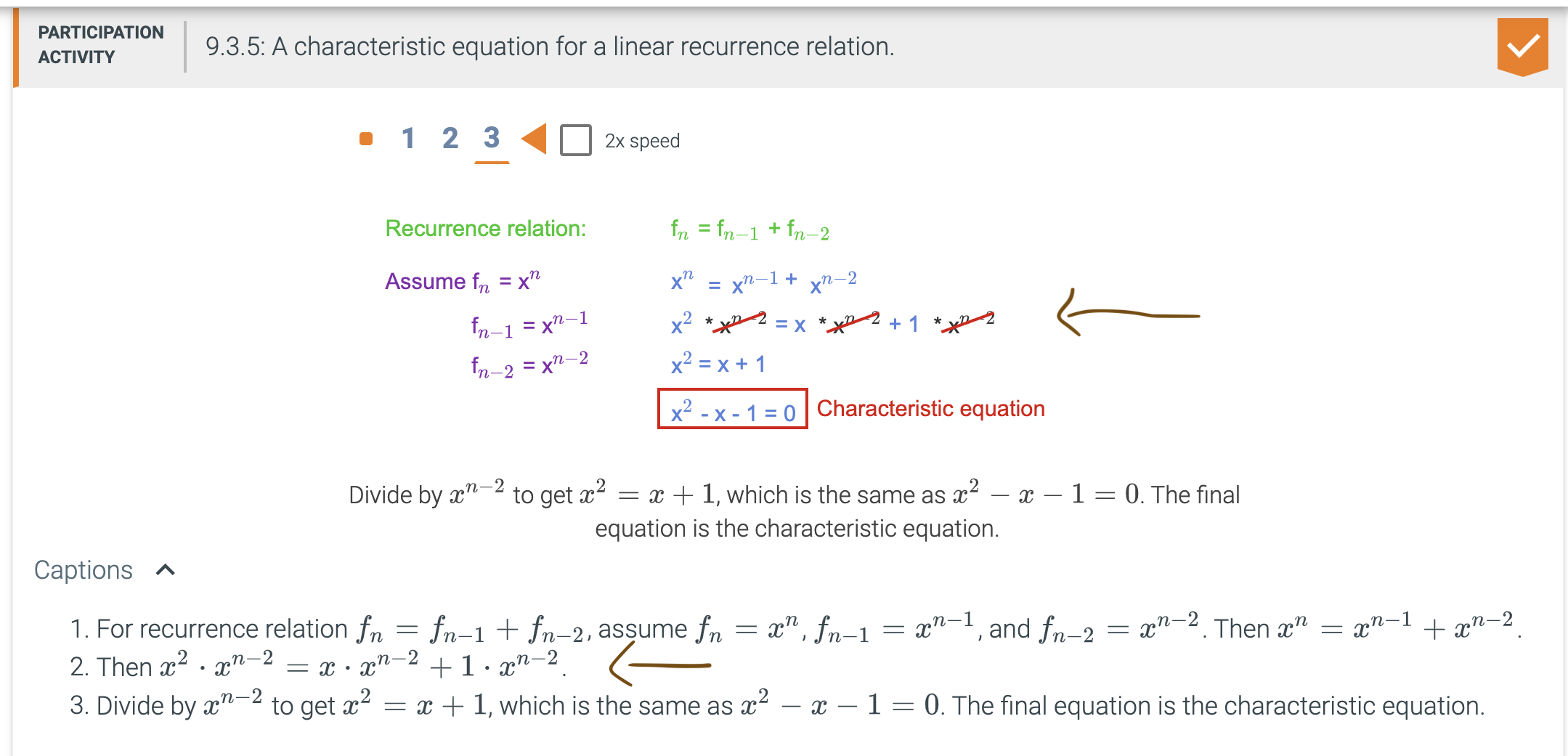This is a linear and homogeneous recurrence relation | Chegg.com