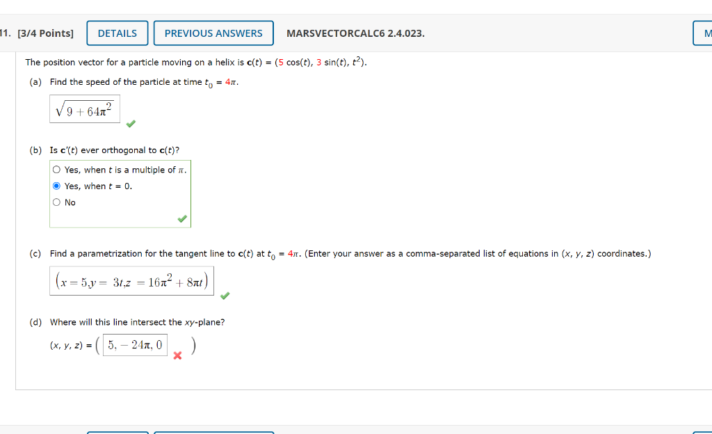 Solved 9. [-/1 Points] DETAILS MARSVECTORCALC6 2.4.017. MY | Chegg.com