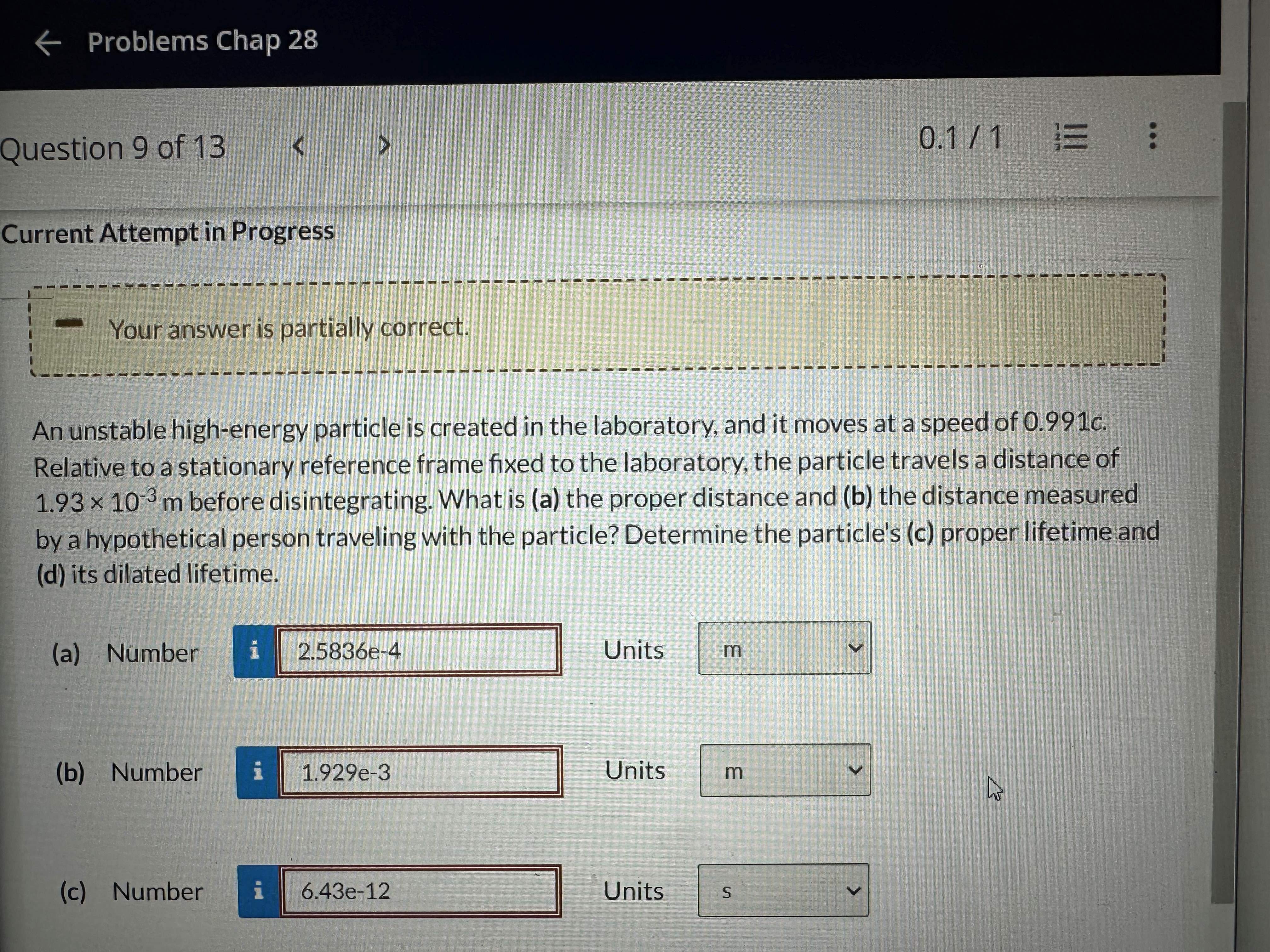 Solved An unstable high-energy particle is created in the | Chegg.com