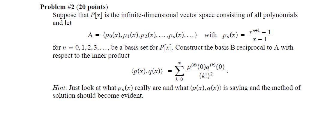 Solved 7+1 Problem #2 (20 points) Suppose that P[x] is the | Chegg.com