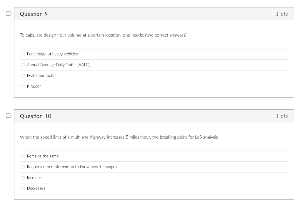 Solved To calculate design hour volume at a certain | Chegg.com