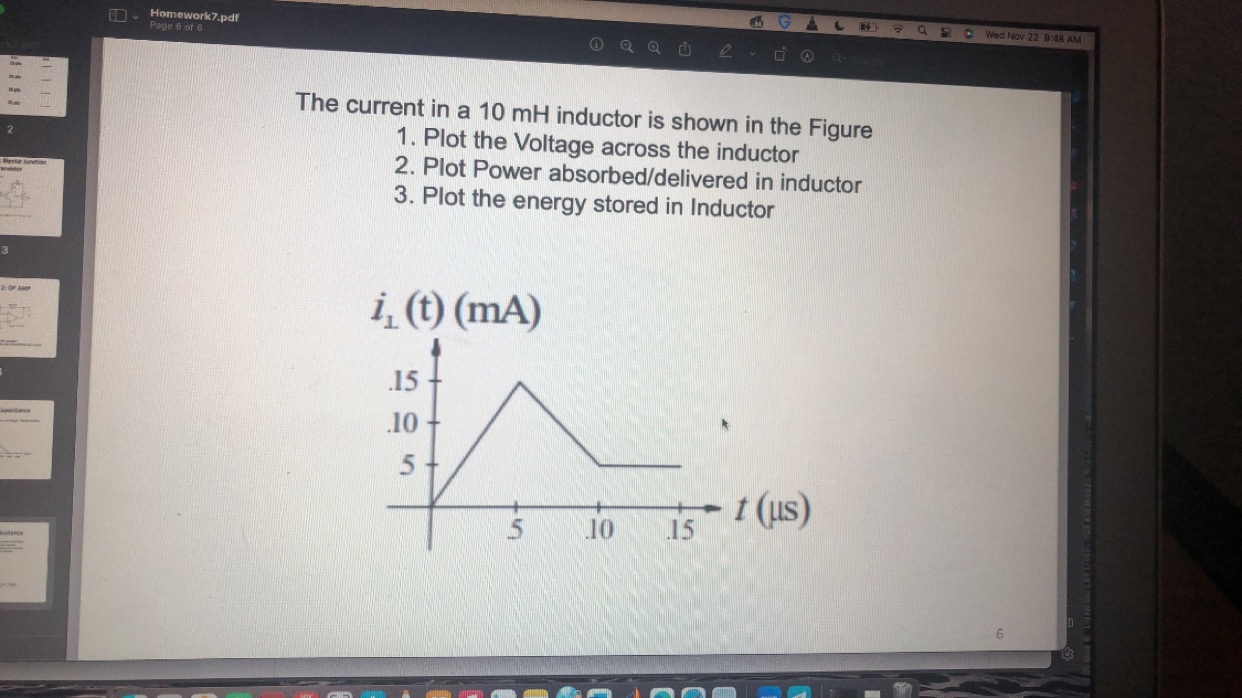Solved The current in a 10mH inductor is shown in the Figure | Chegg.com