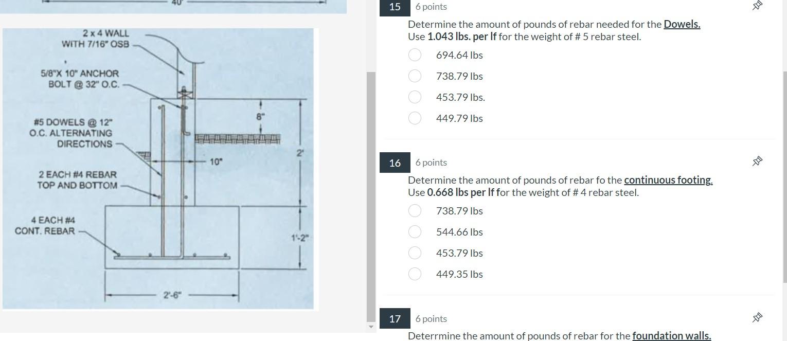 Solved 30 2 X 4 WALL WITH 7 16 OSB 5 8 X 10 ANCHOR Chegg