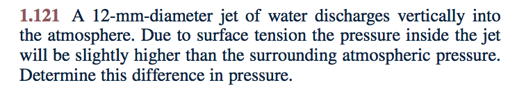Solved 1.121 A 12-mm-diameter jet of water discharges | Chegg.com