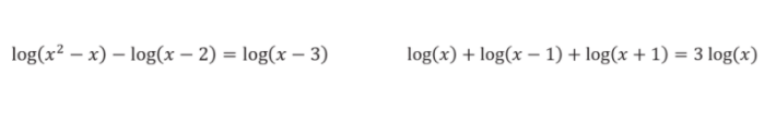 Solved log(x2 – x) - log(x - 2) = log(x - 3) log(x) + log(x | Chegg.com