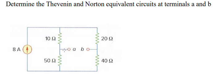 Solved Determine the Thevenin and Norton equivalent circuits | Chegg.com