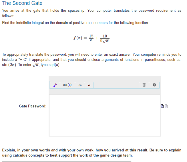 Solved The Second Gate You arrive at the gate that holds the | Chegg.com