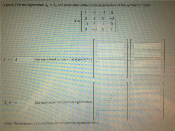Solved Find the eigenvalues lambda_1