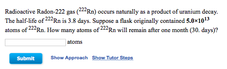 Solved Radioactive Radon-222 gas (222Rn) occurs naturally as | Chegg.com
