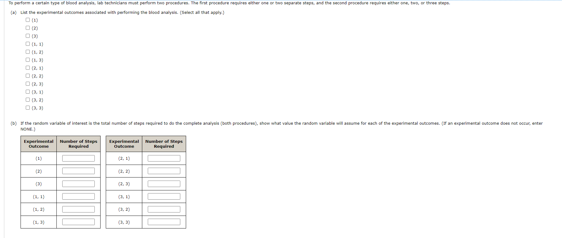 Solved (a) List the experimental outcomes associated with | Chegg.com