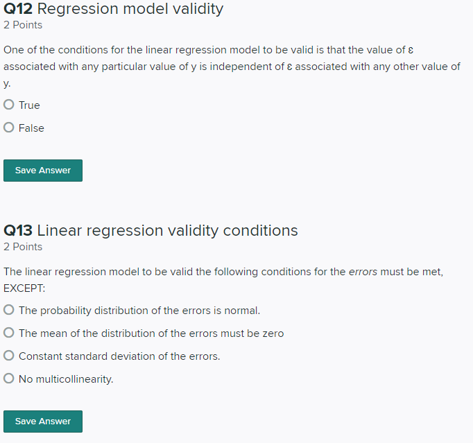 Solved 2 Points One of the conditions for the linear | Chegg.com