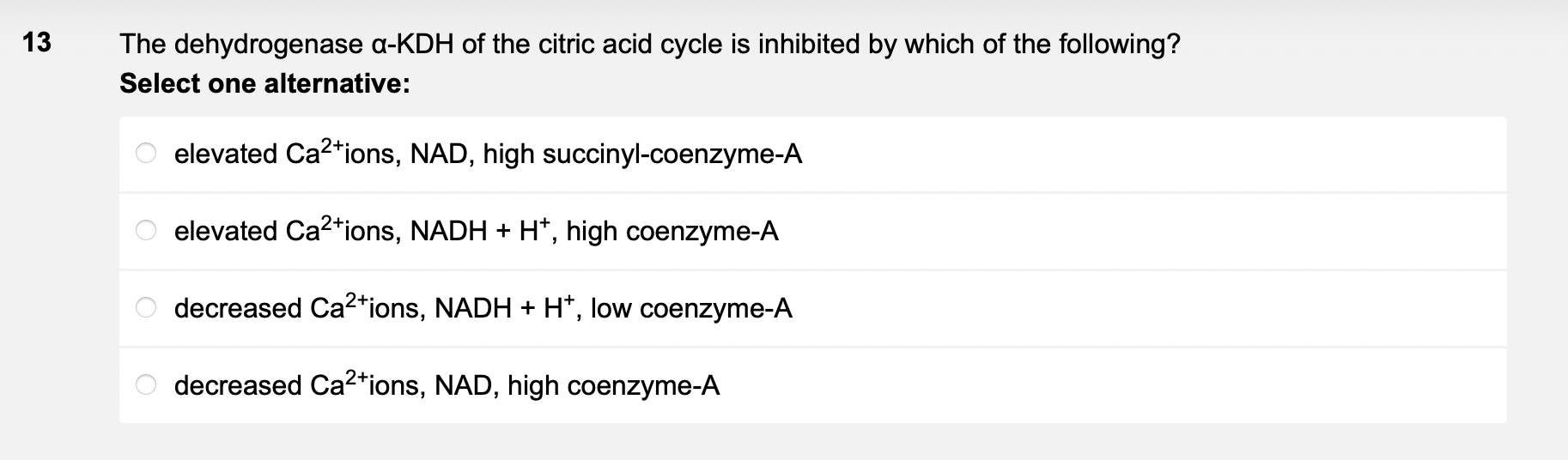 Solved The dehydrogenase α−KDH of the citric acid cycle is | Chegg.com
