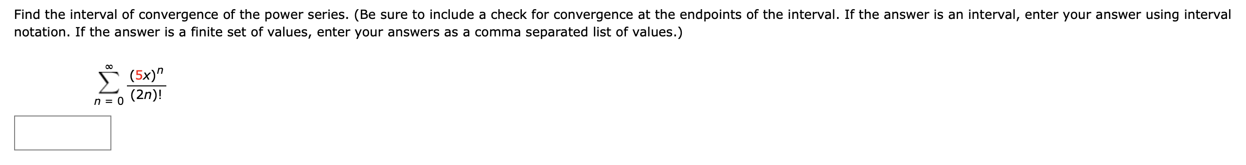 Solved notation. If the answer is a finite set of values, | Chegg.com