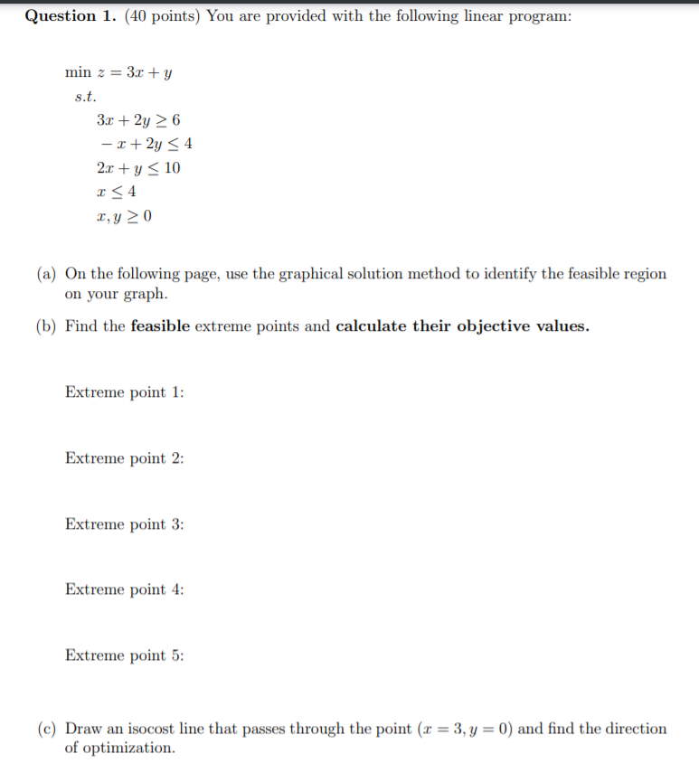 Solved Question 1. (40 points) You are provided with the | Chegg.com