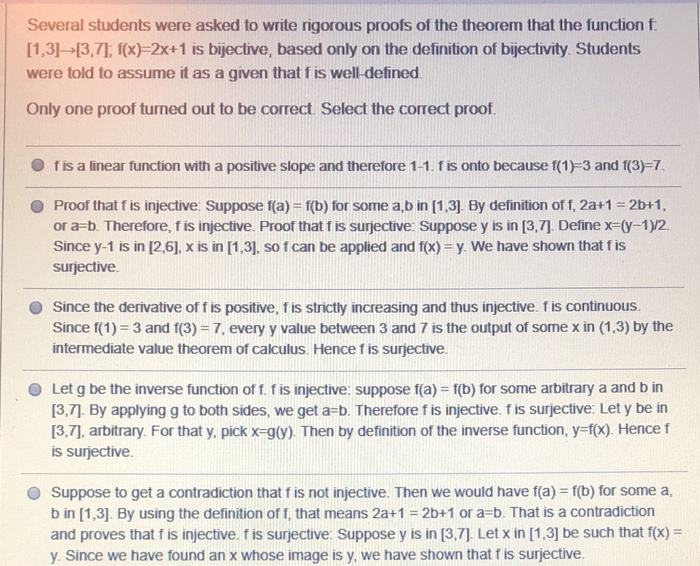Solved Several students were asked to write rigorous proofs | Chegg.com