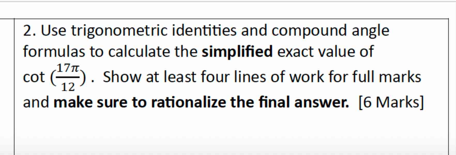 Solved Use trigonometric identities and compound | Chegg.com