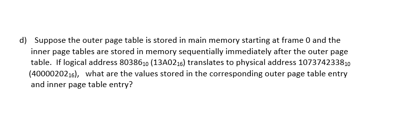 Solved 3 Consider A System With A 32 Bit Logical Address 