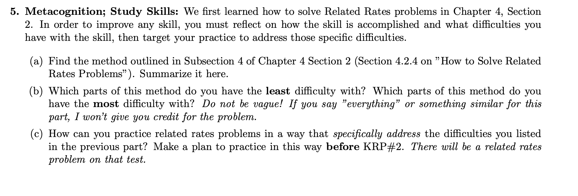 Solved Metacognition; Study Skills: We first learned how to | Chegg.com