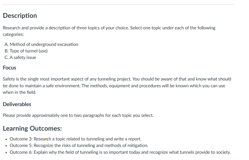 Solved Research and provide a description of three topics of | Chegg.com
