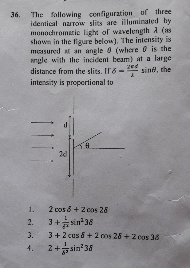 Solved 36. The following configuration of three identical | Chegg.com