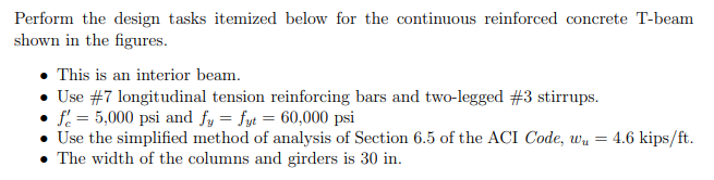 Solved Perform the design tasks itemized below for the | Chegg.com