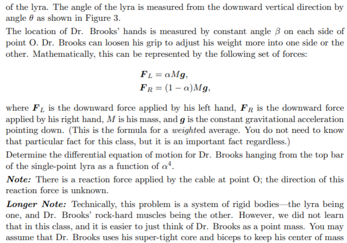 Consider Dr. Brooks hanging from the top bar of a | Chegg.com