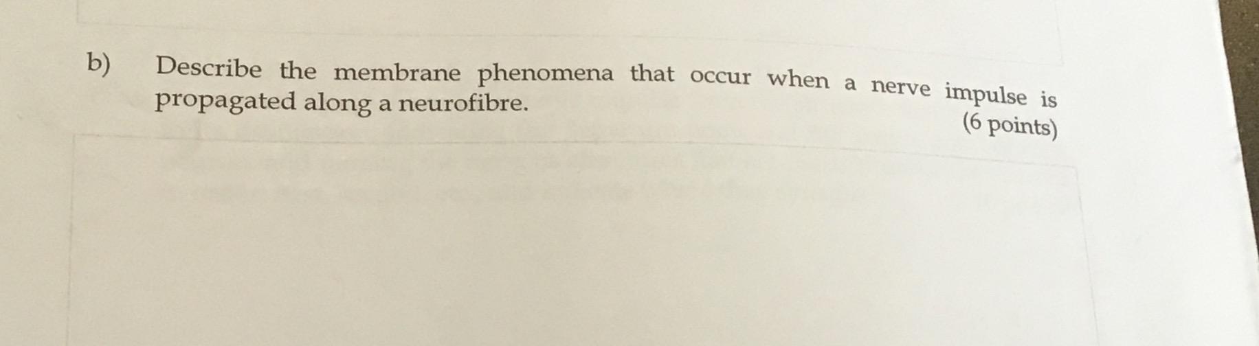 Solved b) Describe the membrane phenomena that occur when a | Chegg.com