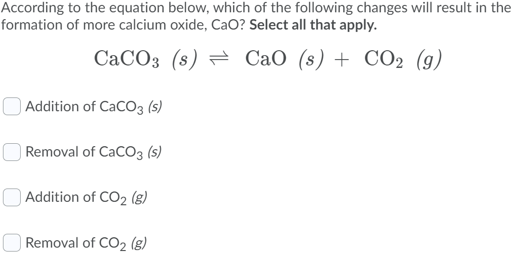 Solved According to the equation below, which of the | Chegg.com