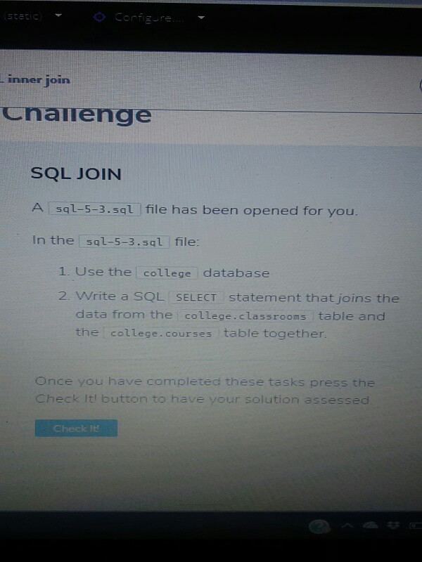 Solved inner join Cnalienge SQL JOIN A sql-5-3.sql file has | Chegg.com
