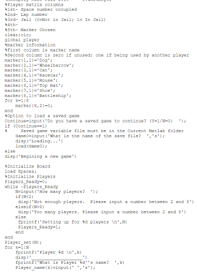 Solved Develop a Matlab script to play a simplified game | Chegg.com