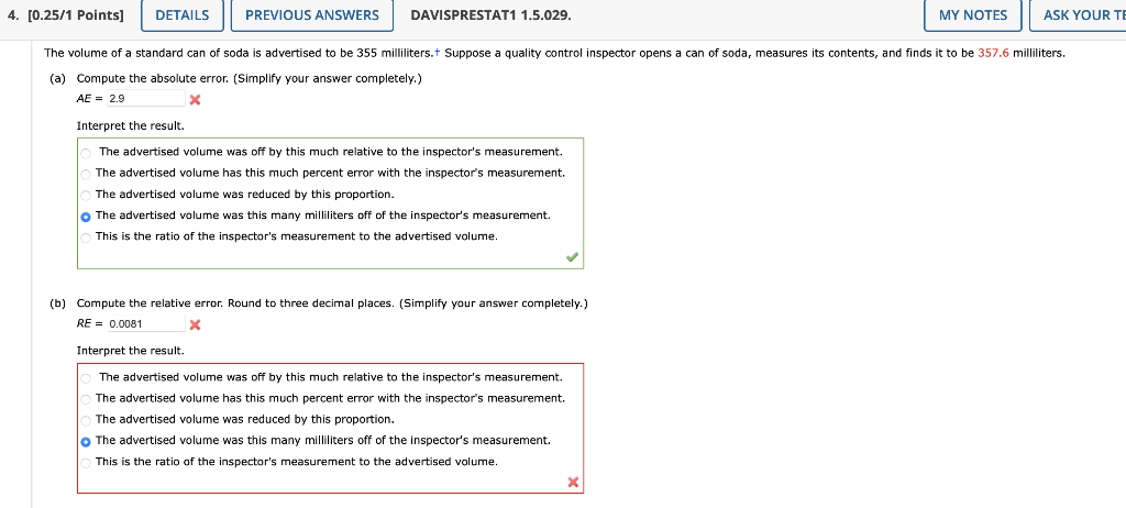 Solved 2. [-/1 Points] DETAILS DAVISPRESTAT1 1.2.012. | Chegg.com