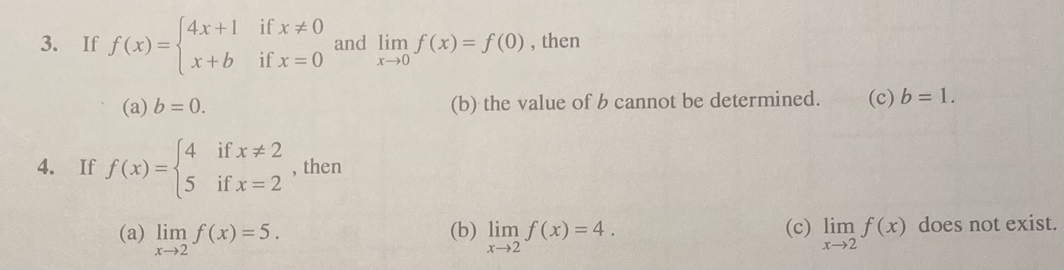 Solved 3. If \\( f(x)=\\left\\{\\begin{array}{cc}4 x+1 & | Chegg.com