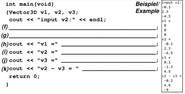 Solved Inside class vector 3D define (a) a standard | Chegg.com