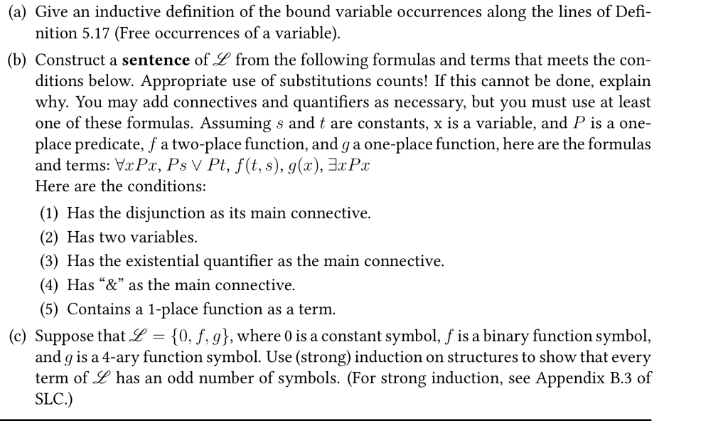(a) Give an inductive definition of the bound | Chegg.com
