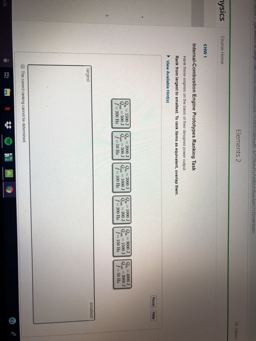 Solved 1711125(#10001 Elements2 ysics Course Home KHW 1 | Chegg.com Solved 1711125(#10001 Elements2 ysics Course Home KHW 1 | Chegg.com
