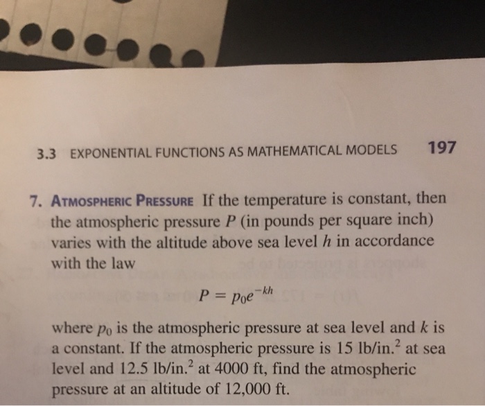 Solved 3.3 EXPONENTIAL FUNCTIONS AS MATHEMATICAL MODELS 197 | Chegg.com