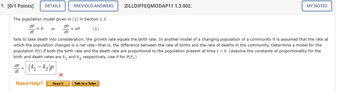 Solved 1. [0/1 Points) DETAILS PREVIOUS ANSWERS | Chegg.com