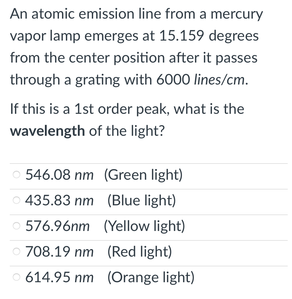Solved Monochromatic (single wavelength) light passes | Chegg.com