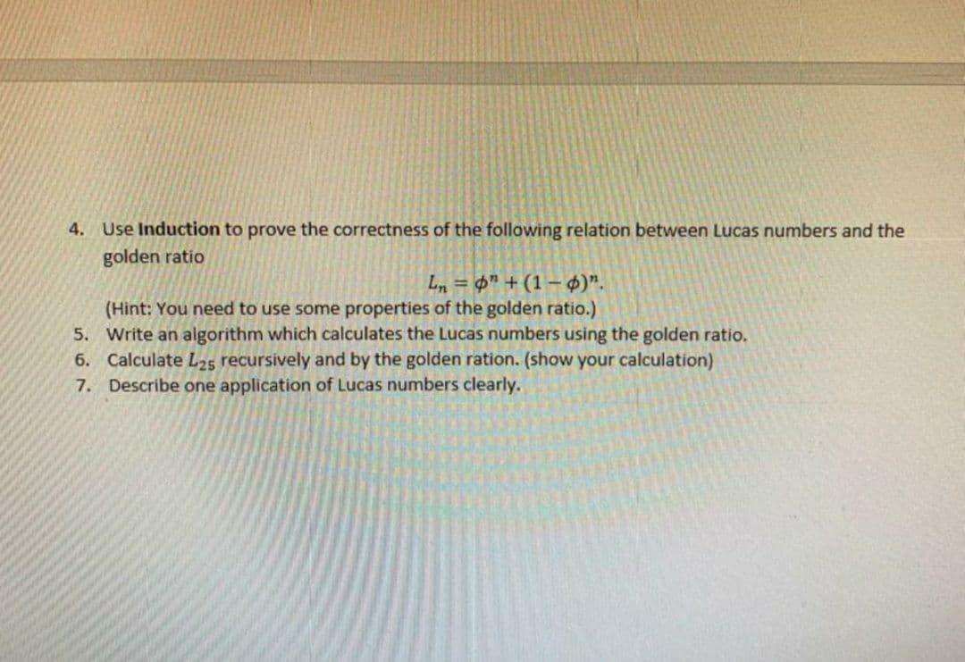 Lucas numbers are the second most common pattern in | Chegg.com