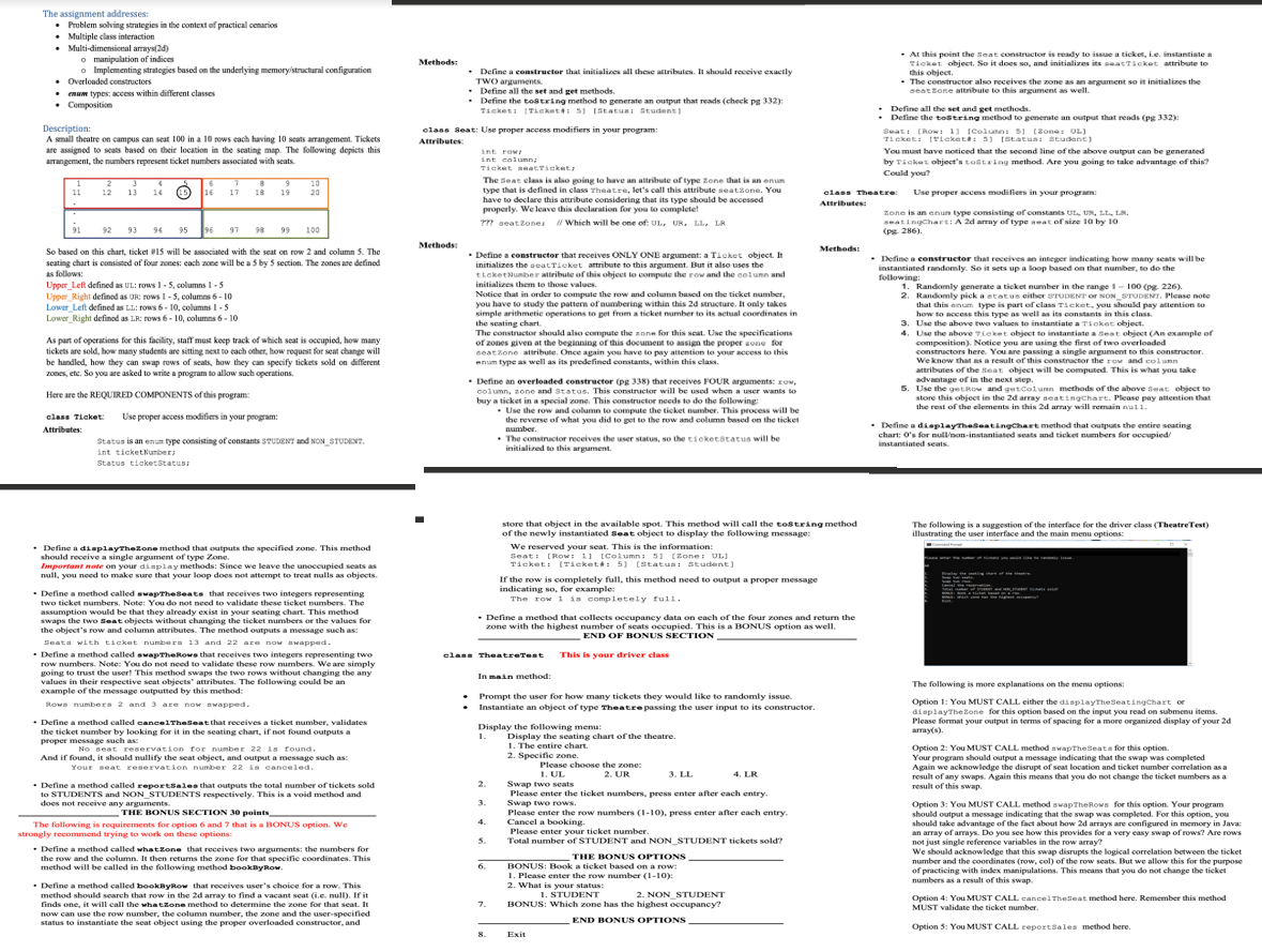 The assignment addresses: • Problem solving | Chegg.com