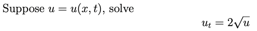 Solved Suppose u=u(x,t), ﻿solveut=2u2 | Chegg.com