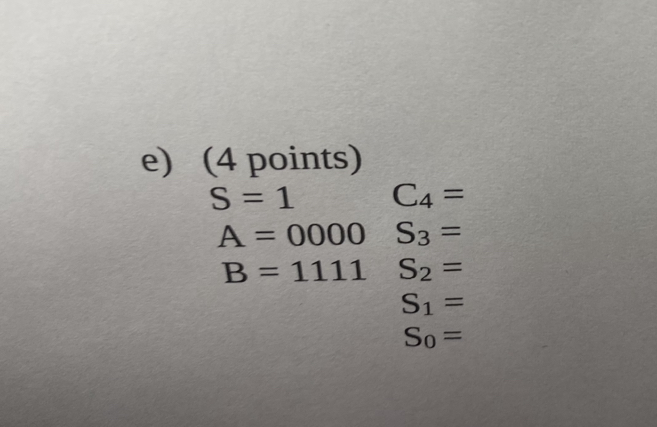 Solved Input values for the adder-subtractor circuit above | Chegg.com