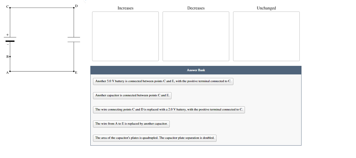 Solved A circuit initially consists of a parallel plate | Chegg.com