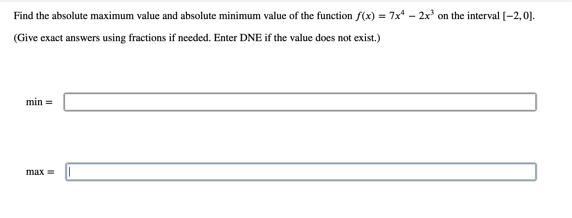 Solved Find the absolute maximum value and absolute minimum | Chegg.com