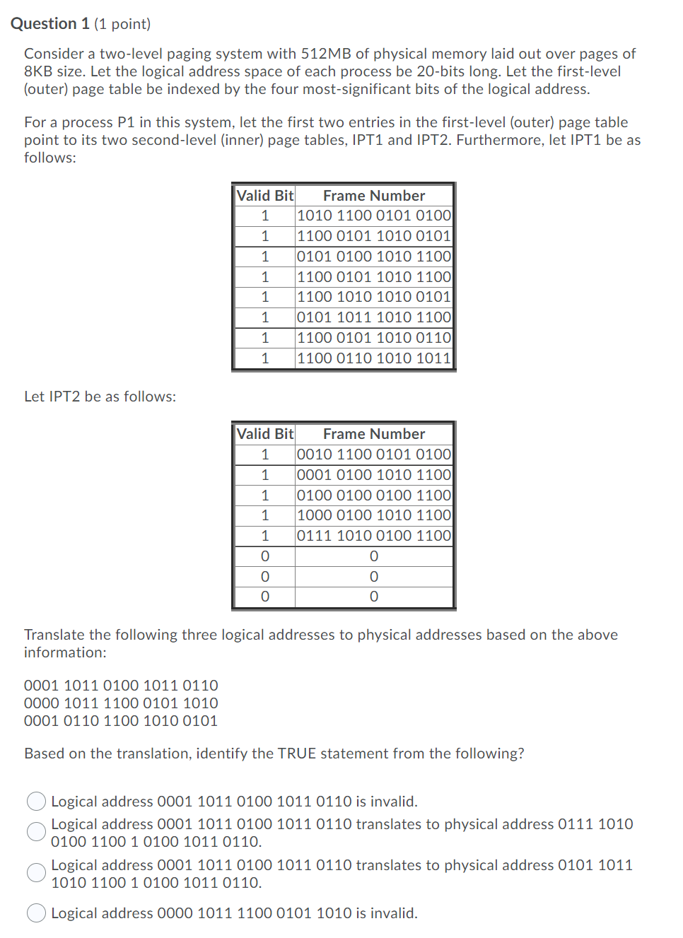 Solved This is one multiple-choice question, there is only | Chegg.com