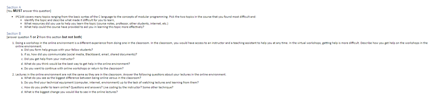 Solved Section A [You MUST answer this question] • IPC144 | Chegg.com